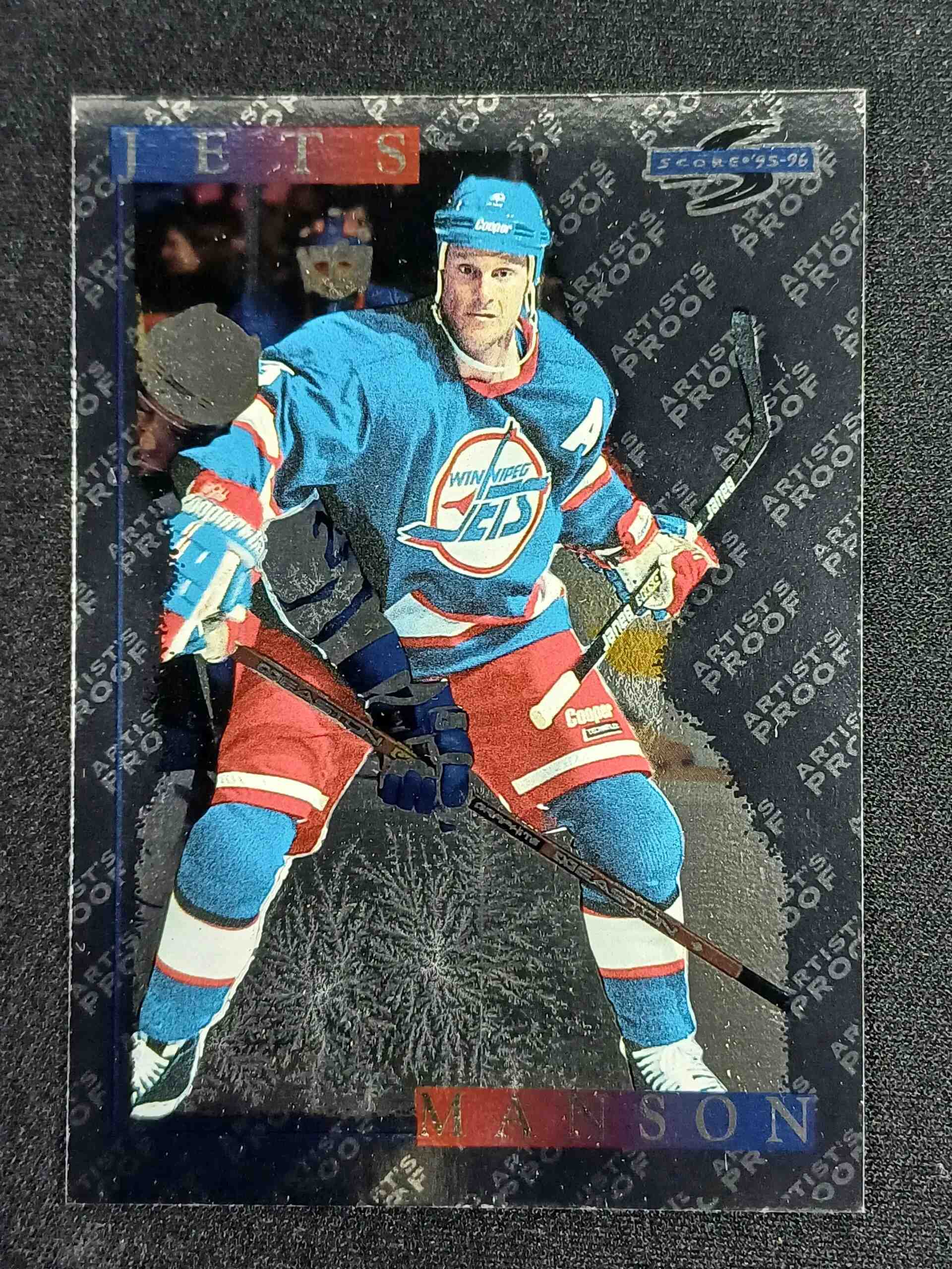 1995/1996 Pinnacle Score Black Ice Artist Proof 59 Dave Manson Paralel ...