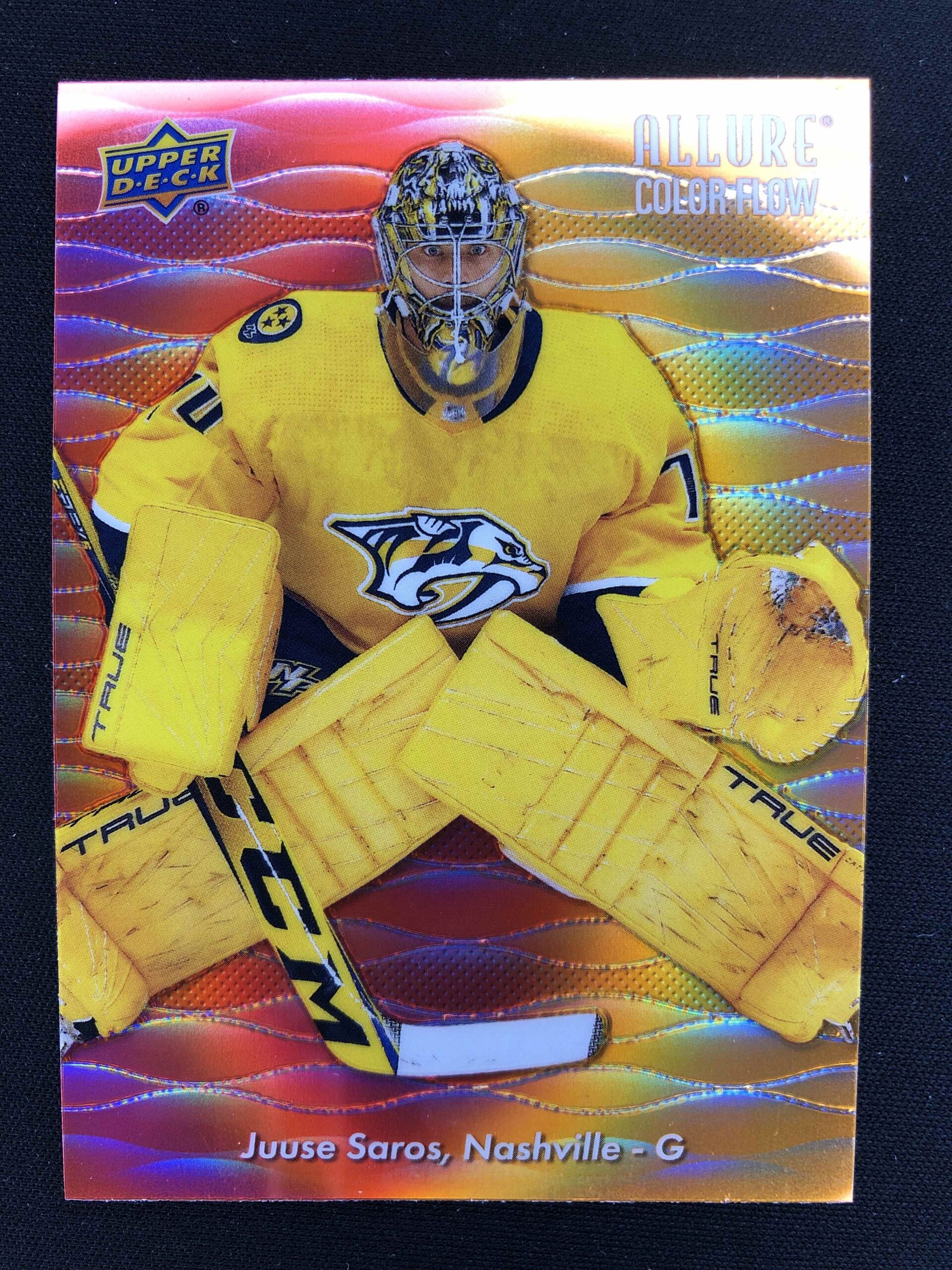 2023/2024 Upper Deck Allure Color Flow – Red Orange CF-4 Juuse Saros ...