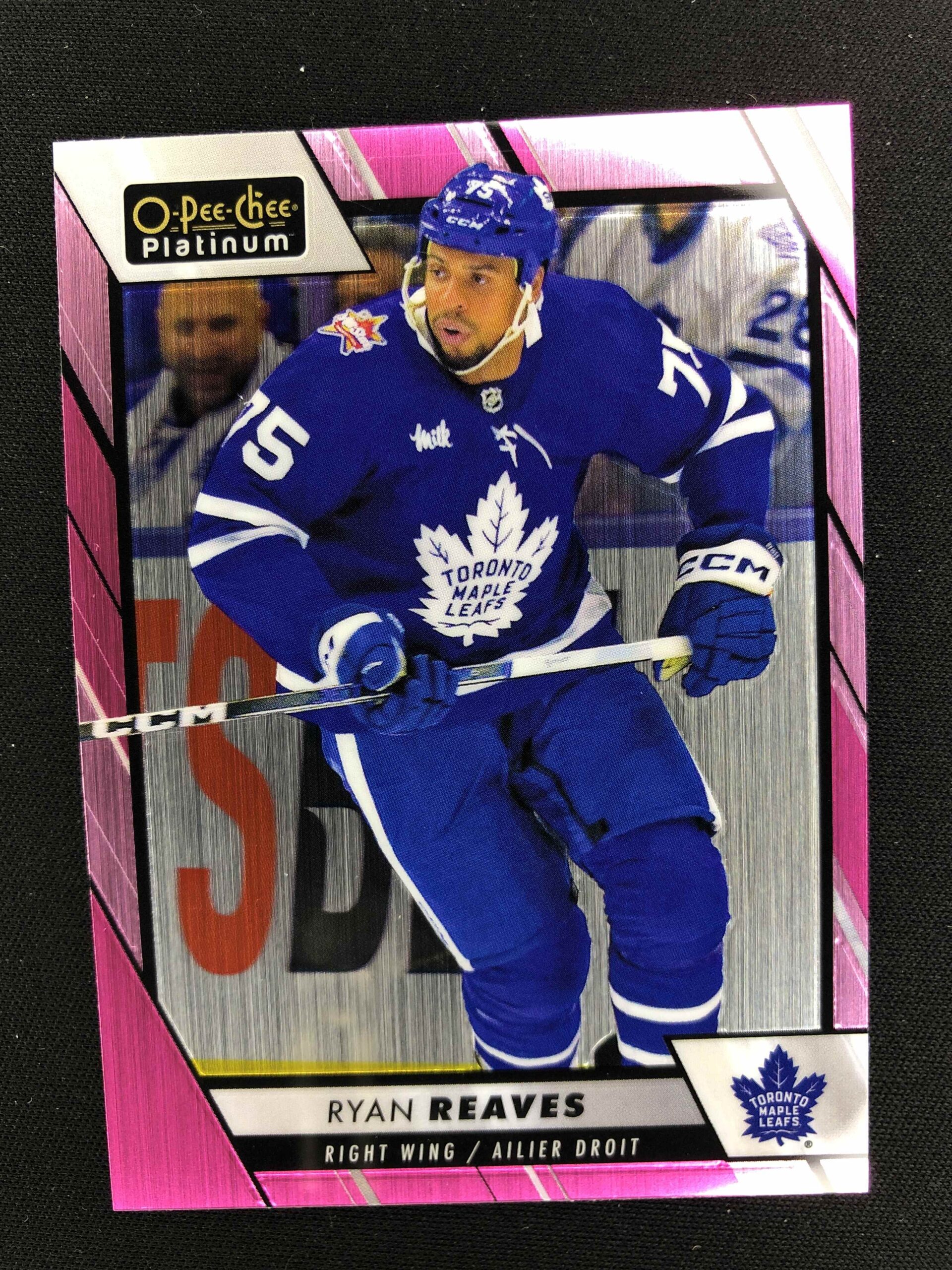 2023/2024 Upper Deck OPC Platinum Matte Pink 199 Ryan Reaves Paralel ...