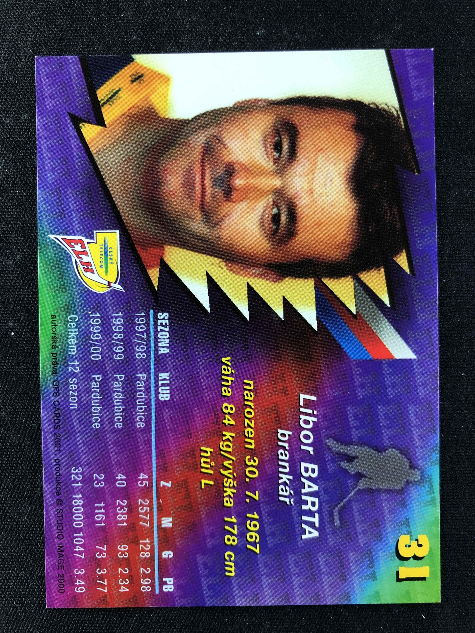 2000/2001 OFS Cards Base 31 Libor Bárta – WHC Karty